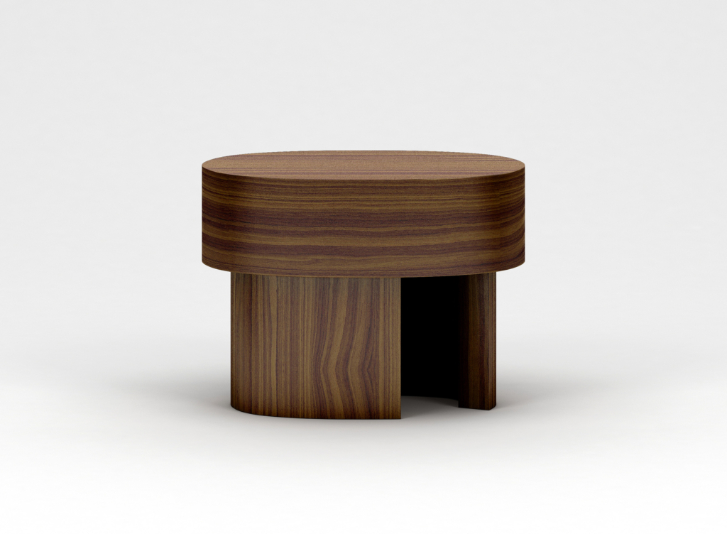 STUDIOTWENTYSEVEN • GALET WALNUT SIDE TABLE BY MAXIME BOUTILLIER