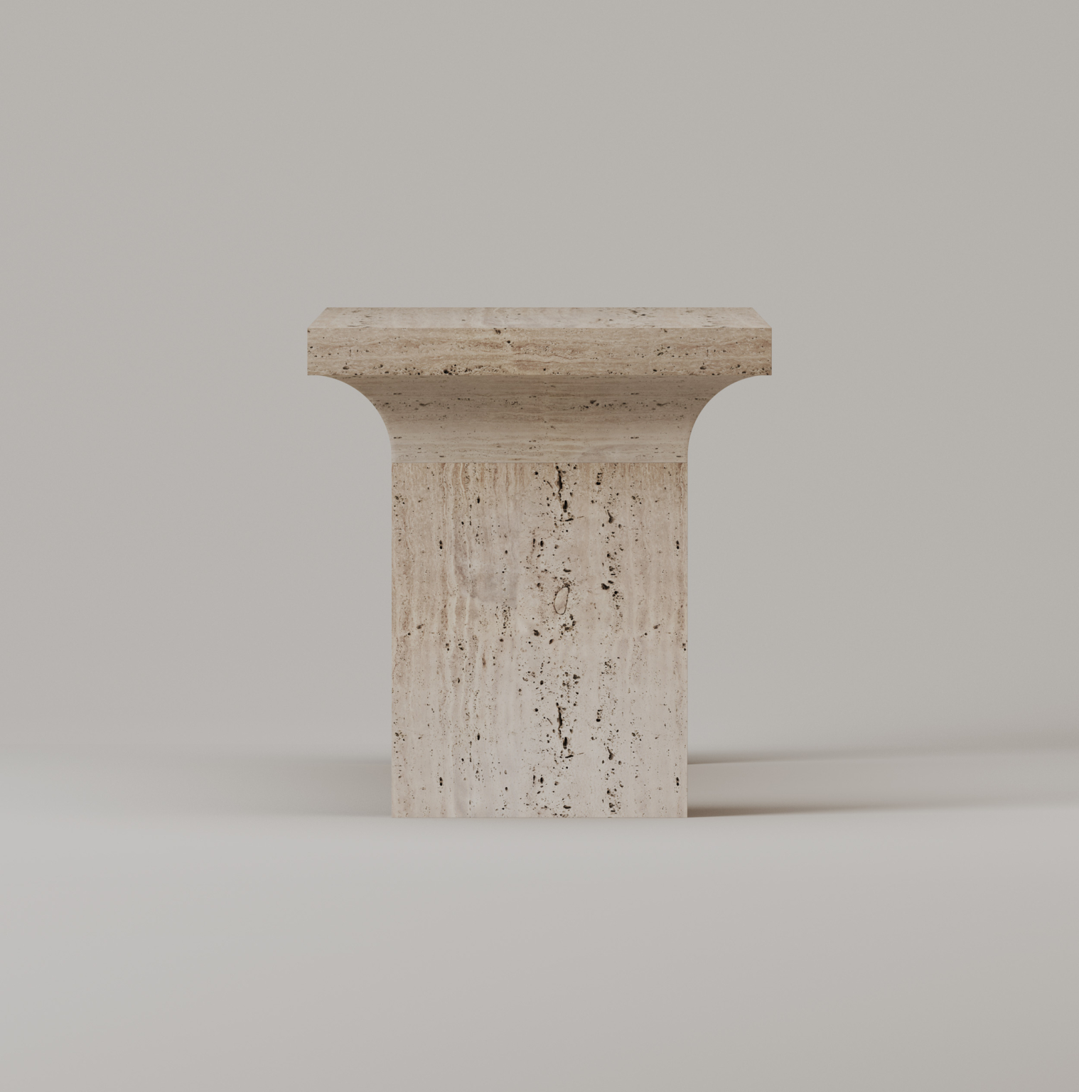 STUDIOTWENTYSEVEN • ARCUS BENCH TRAVERTINE LARGE BY TIM VRANKEN