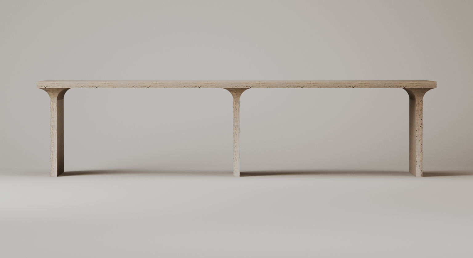 STUDIOTWENTYSEVEN • ARCUS TABLE TRAVERTINE LARGE BY TIM VRANKEN