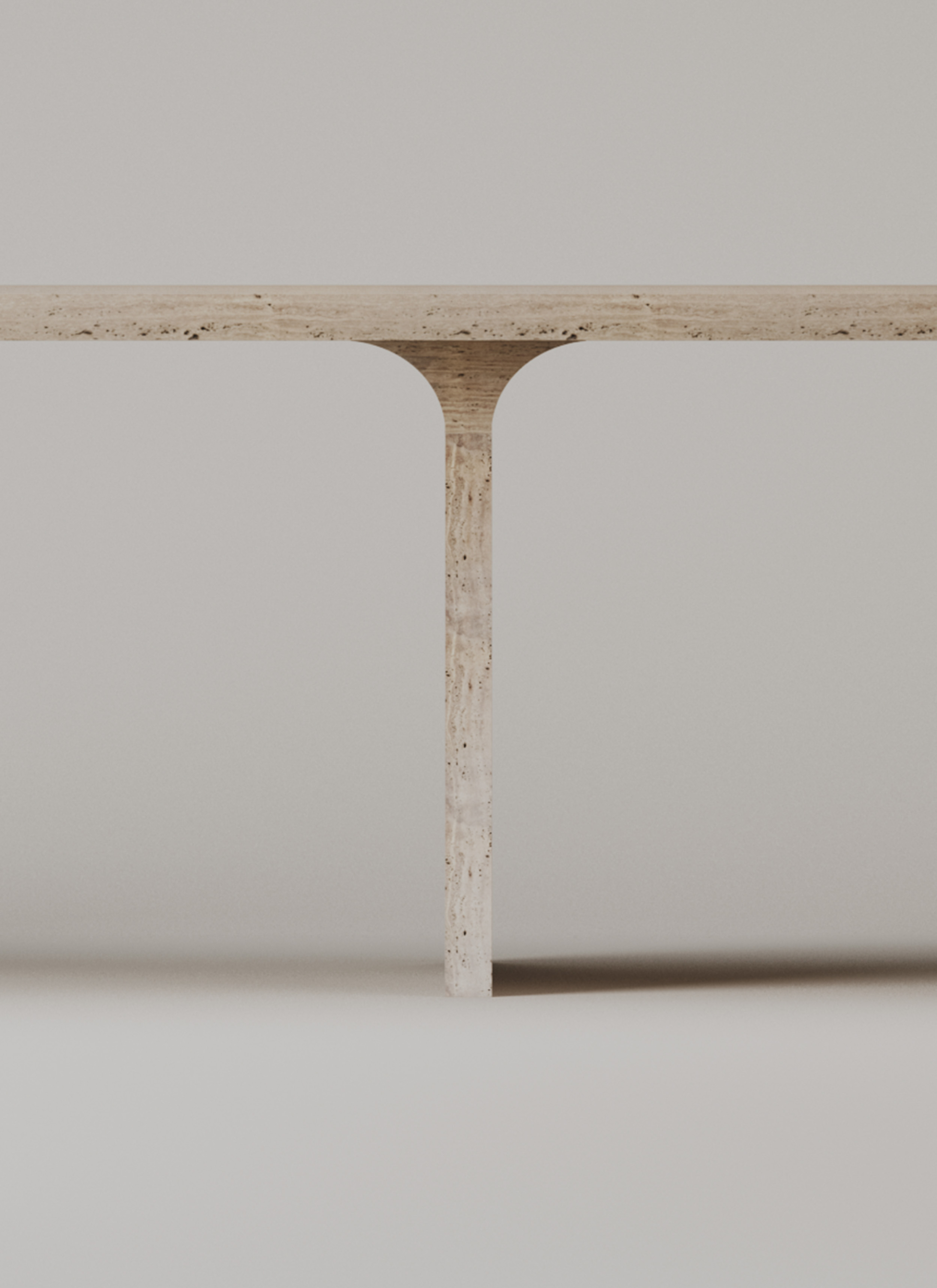 STUDIOTWENTYSEVEN • ARCUS TABLE TRAVERTINE LARGE BY TIM VRANKEN