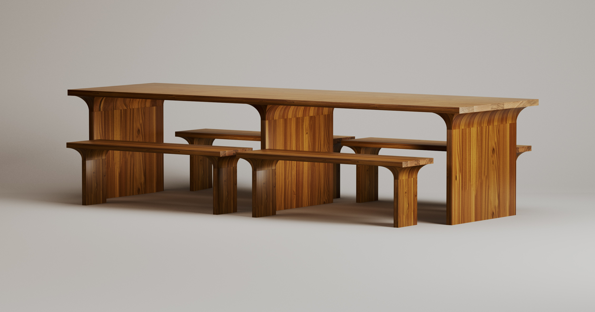 STUDIOTWENTYSEVEN • ARCUS TABLE WALNUT LARGE BY TIM VRANKEN