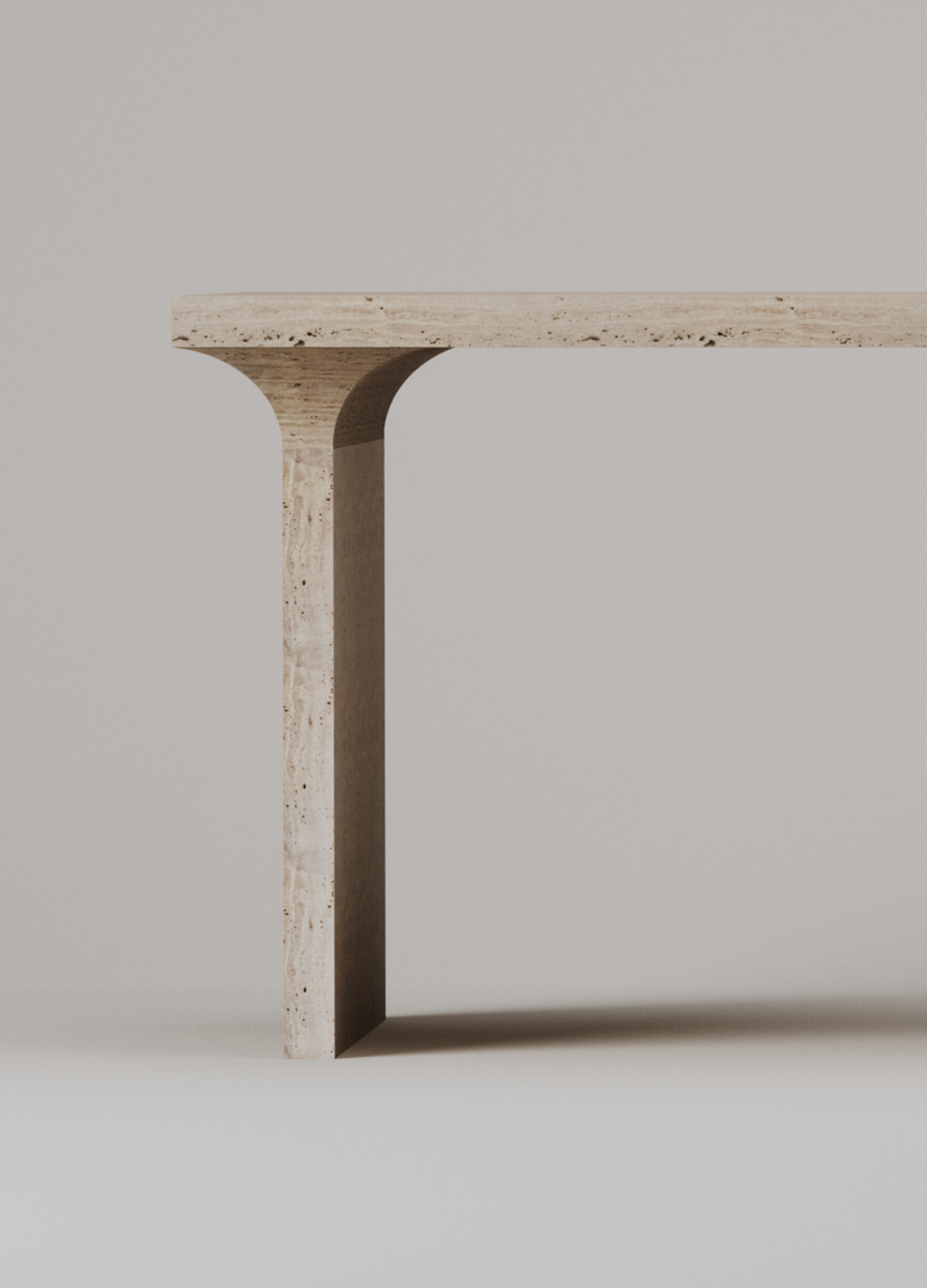 STUDIOTWENTYSEVEN • ARCUS TABLE TRAVERTINE MEDIUM BY TIM VRANKEN