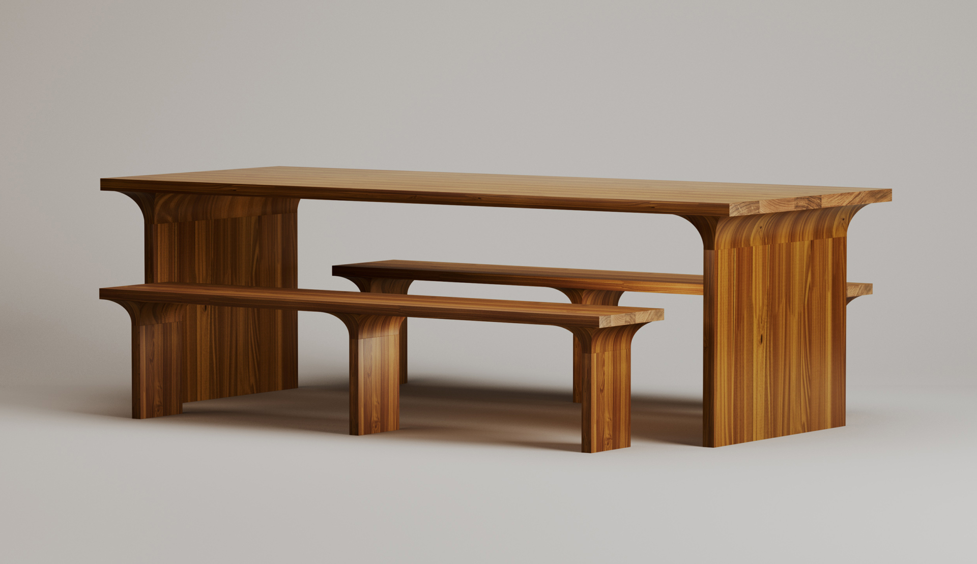 STUDIOTWENTYSEVEN • ARCUS TABLE WALNUT MEDIUM BY TIM VRANKEN