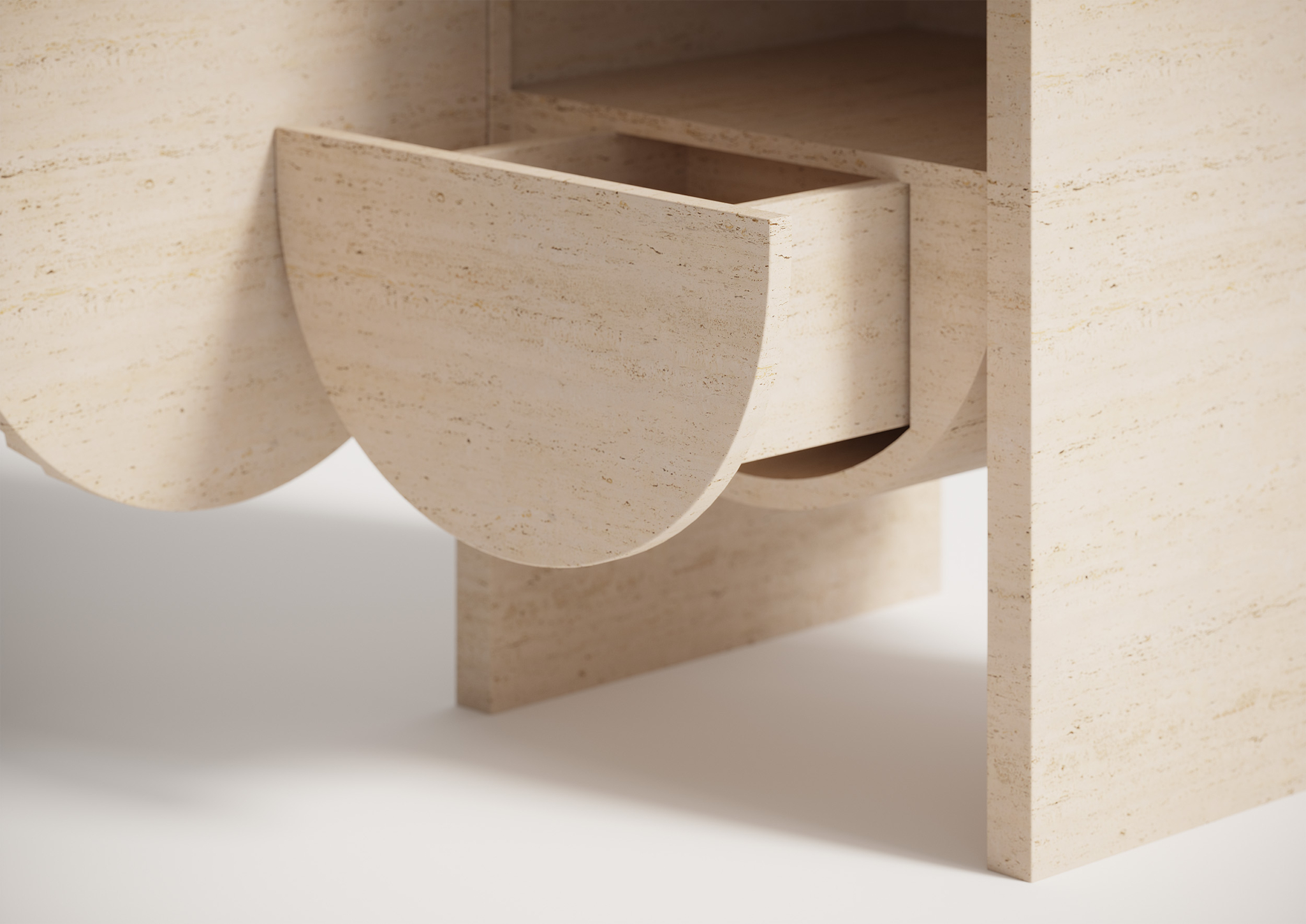 STUDIOTWENTYSEVEN • SENSU C02 CABINET TRAVERTINE BY EVA SZUMILAS
