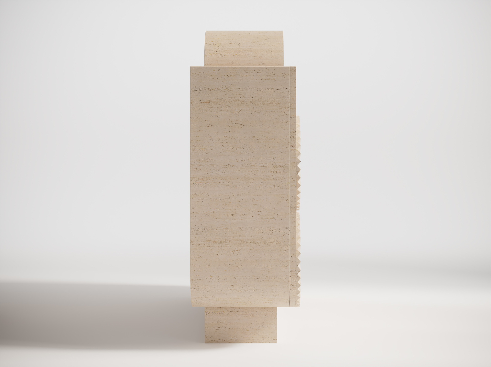 STUDIOTWENTYSEVEN • SENSU BS01 BOOKCASE TRAVERTINE BY EVA SZUMILAS