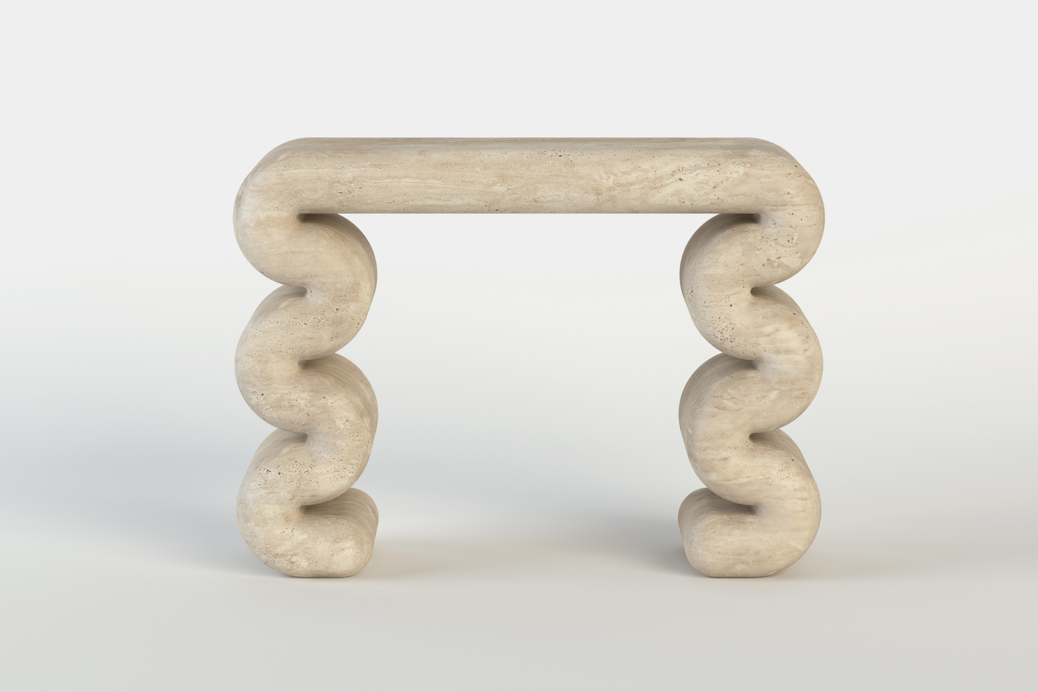 STUDIOTWENTYSEVEN • NEW WAVE CONSOLE TRAVERTINE BY ARDA YENIAY